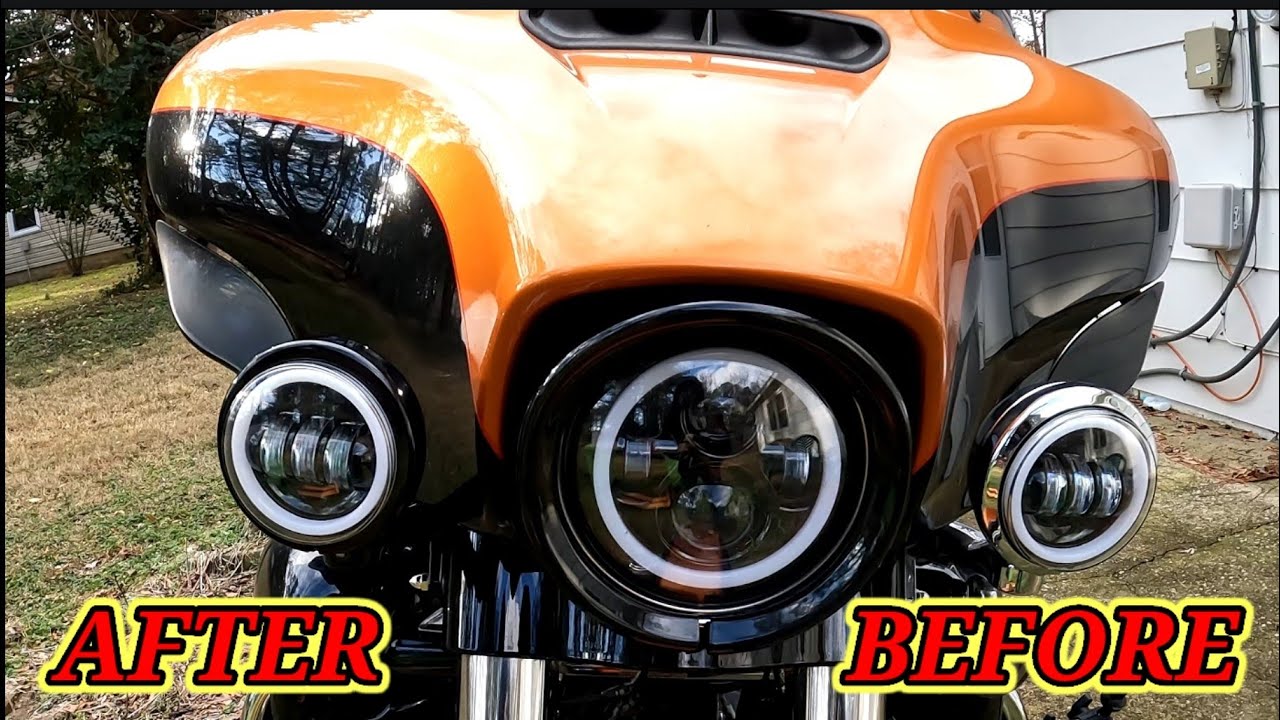 Black Harley Davidson Auxiliary Lights - YouTube