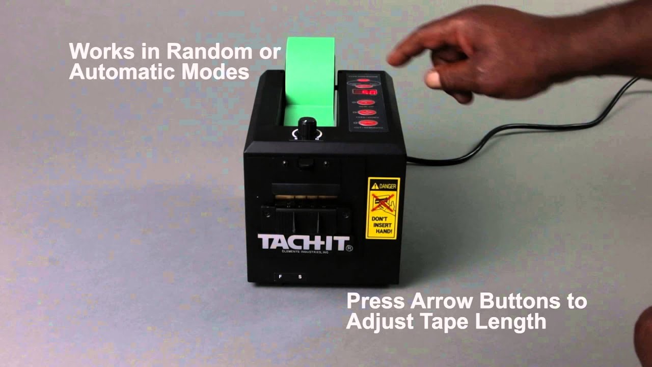 Tach-It #6250 Semi-Automatic Tab-On-Tape Definite Length Tape Dispenser ...