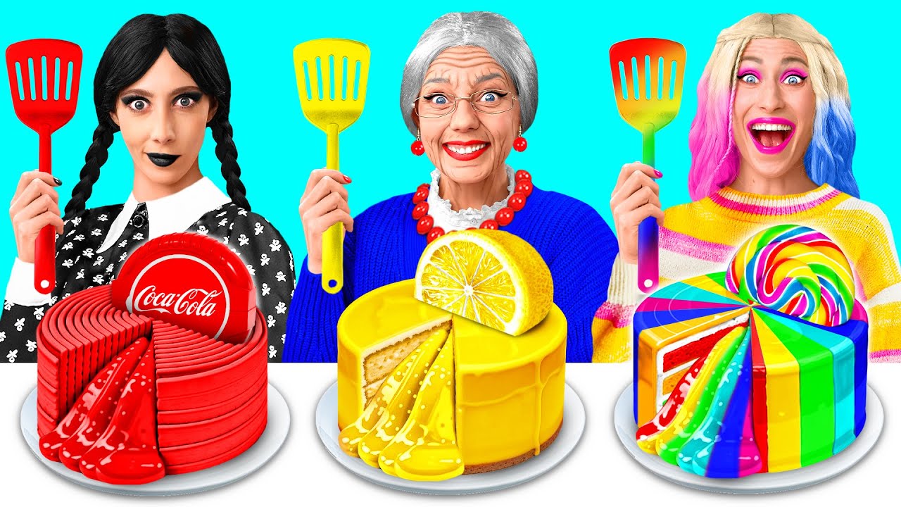 Wednesday vs Grandma Cooking Challenge | Edible Battle by Fun Teen ...