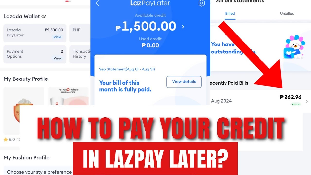 HOW TO PAY YOUR CREDIT IN LAZPAY LATER? - YouTube