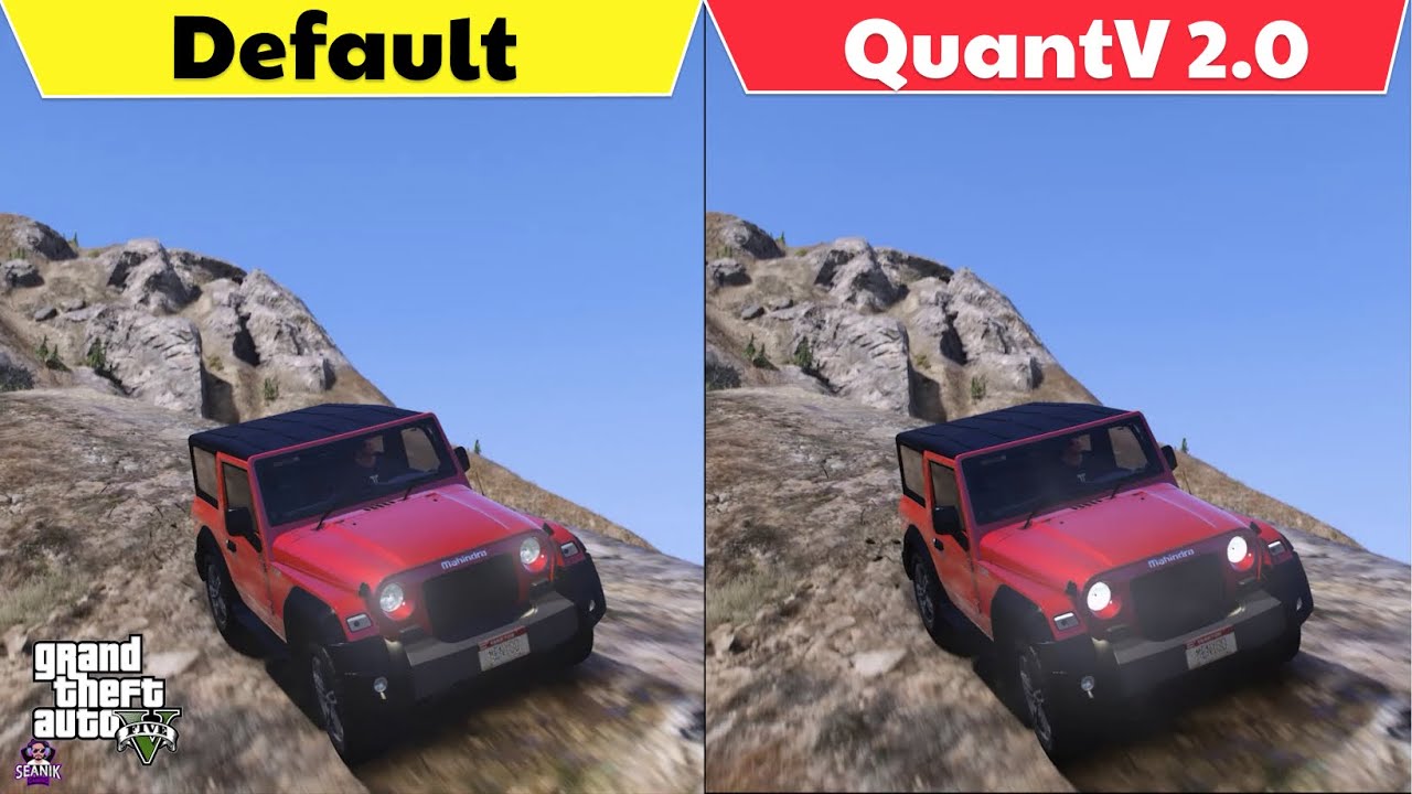 GTA V: QuantV 2.0 Free VS Default (Vanilla) Graphics Side by Side ...