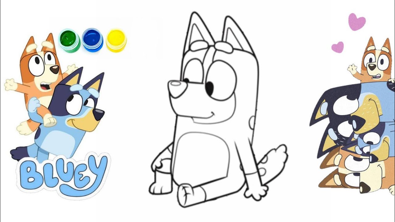 Mum Relaxing and Sitting 😊💙 | Learning Fun with Bluey Drawing | Bluey ...