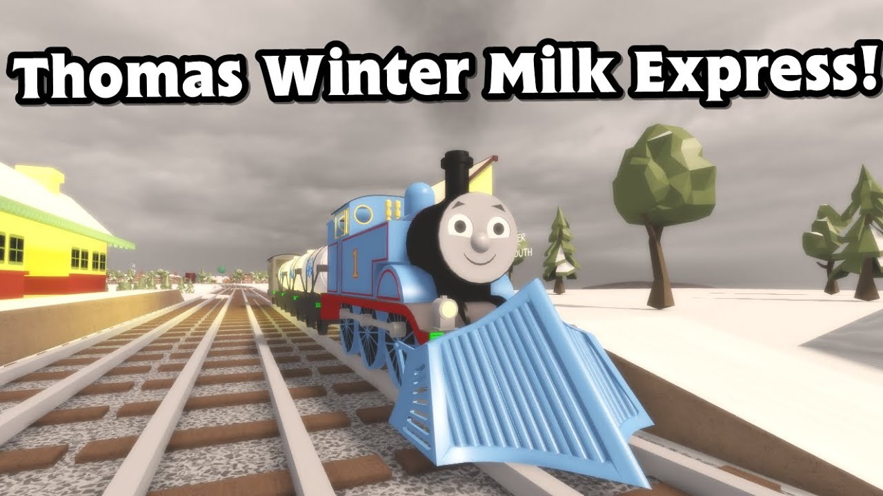 Thomas Winter Milk Express Blue Train With Friends - YouTube