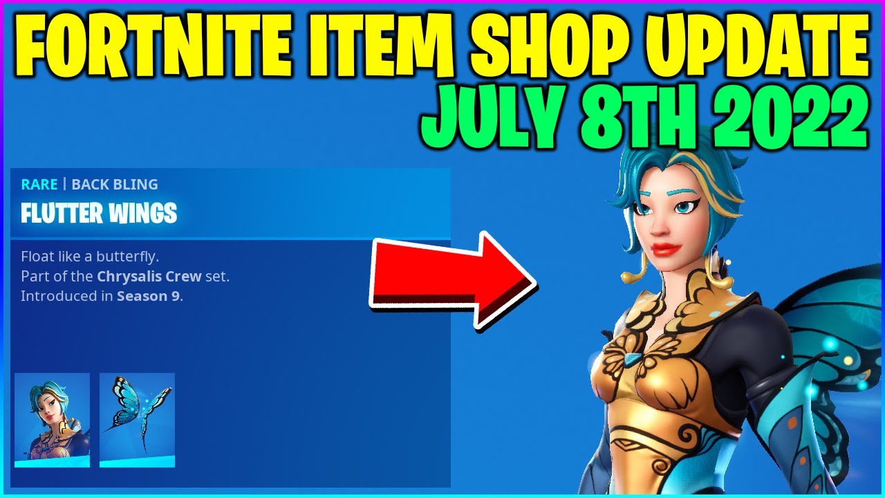 Fortnite Item Shop *RARE* FLUTTER SKIN IS BACK! [July 8th, 2022 ...
