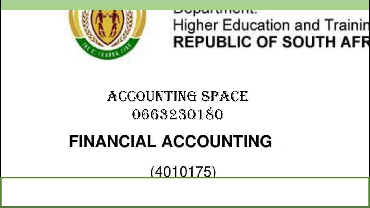 FINANCIAL ACCOUNTING N6 PAST PAPER - YouTube
