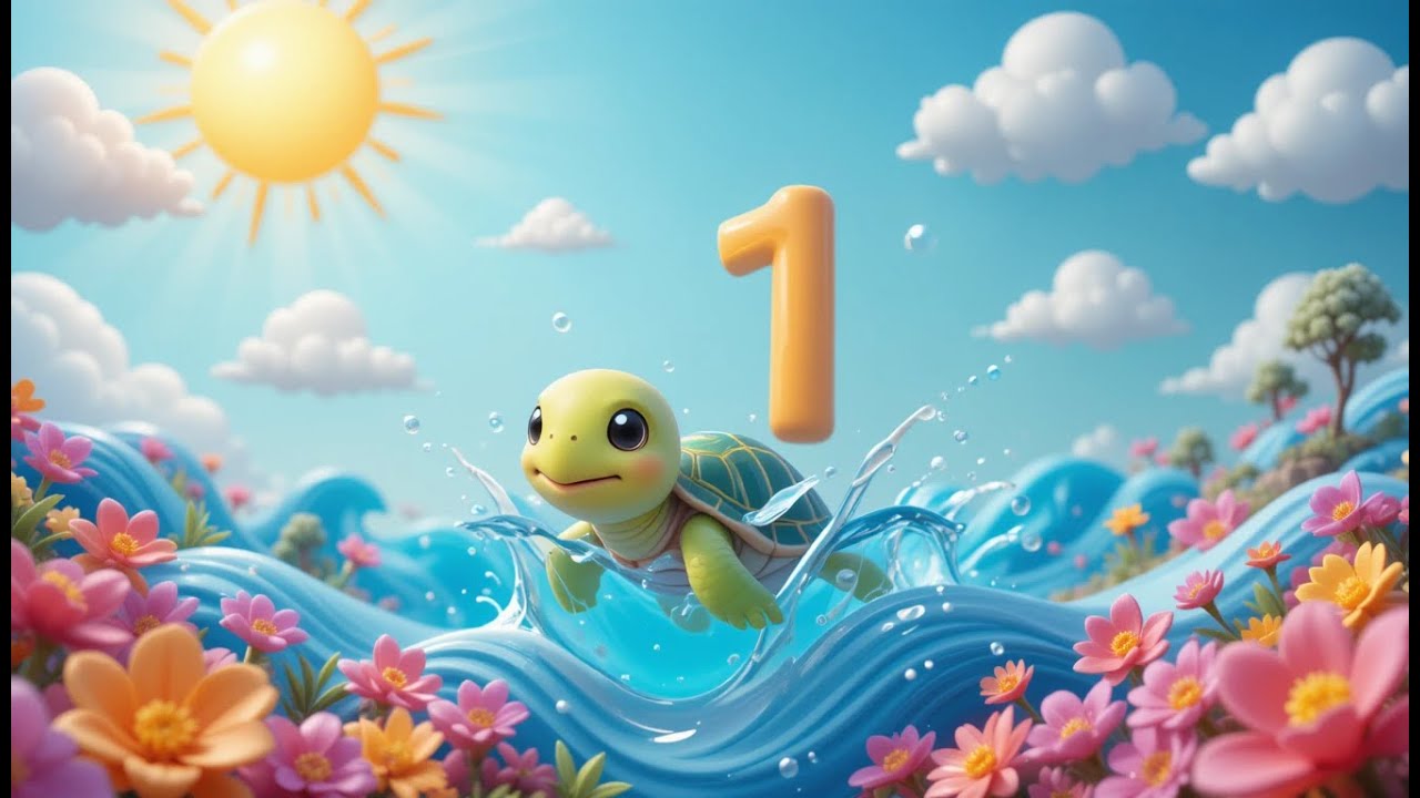 Turtle Counting Song | Learn Numbers 1 to 10 with Slow and Steady ...