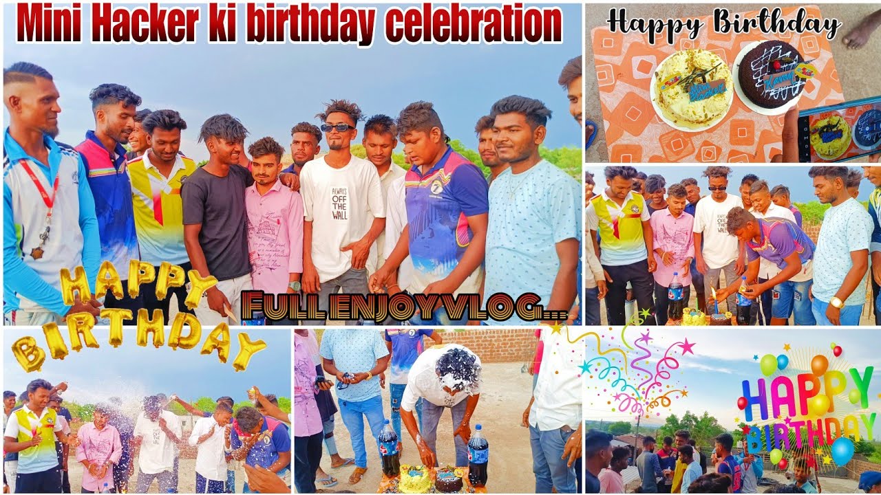 mini Hacker ka happy birthday celebration... Indian star band ke member ...