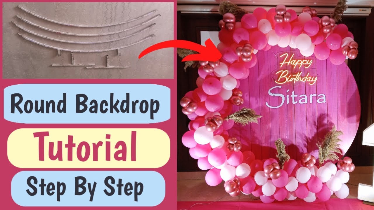Round Backdrop Tutorial | Round Balloon Arch | DIY Round Backdrop - YouTube