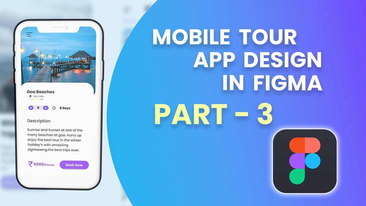 FIGMA TUTORIAL | S1 EP02 | PART 03 MOBILE TOUR APP DESIGN | FIGMA | APP DESIGN | For Beginners ...