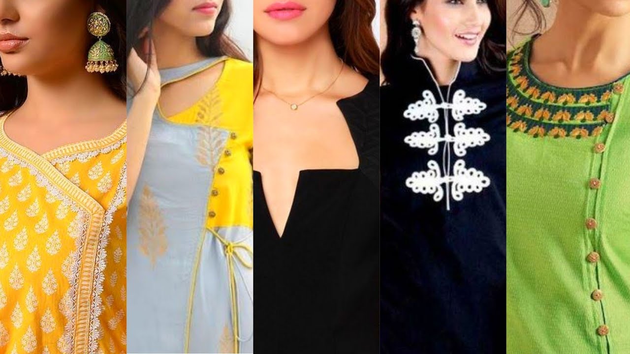 Top Class Neck Design Ideas For Summer || Neck Designs with piping ...