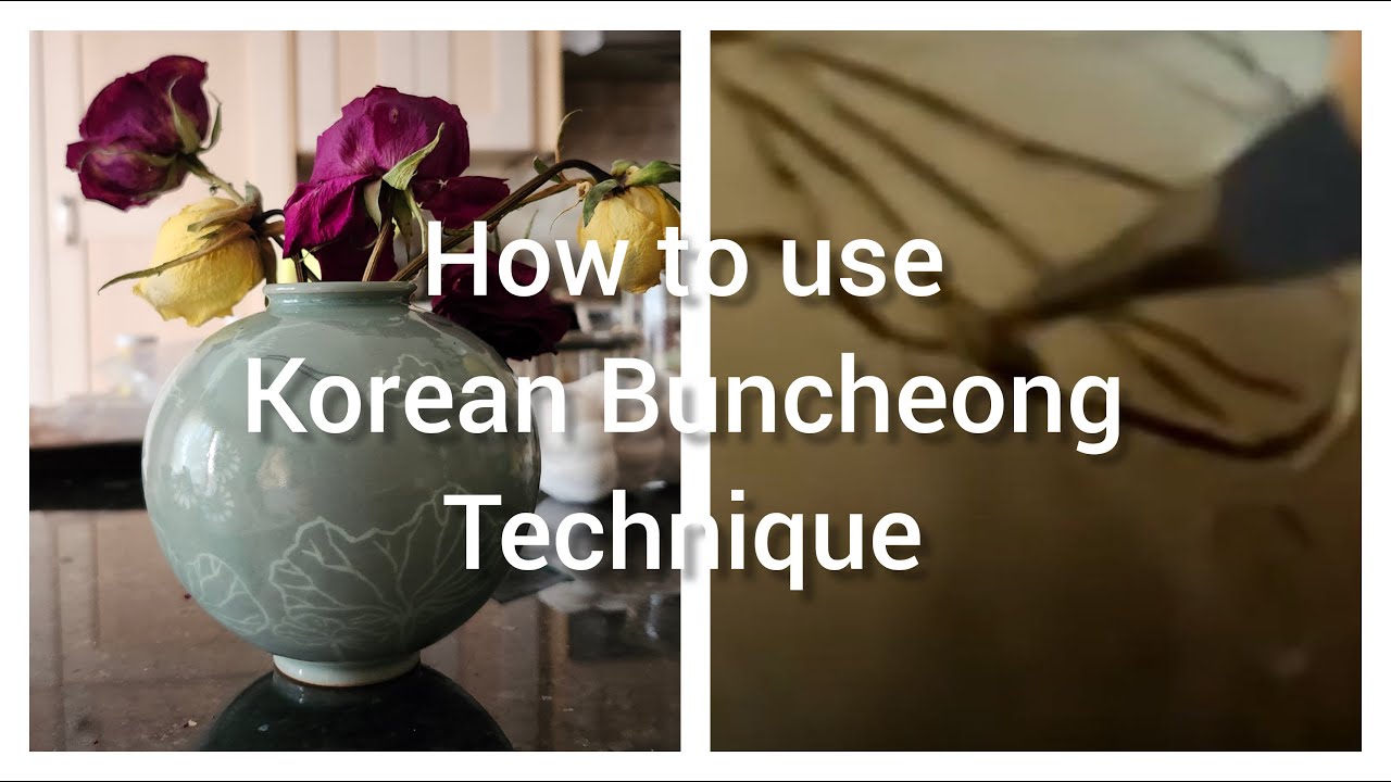 Korean Buncheong technique for pottery decoration - YouTube
