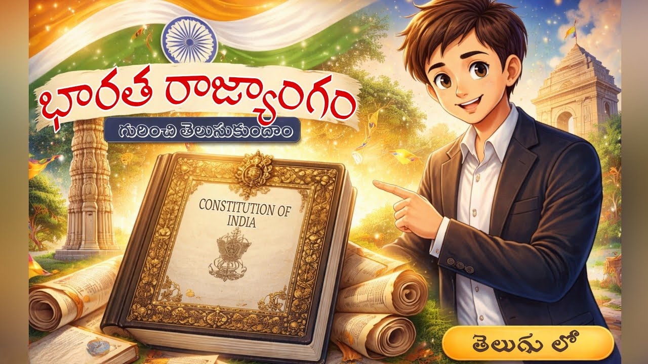 IndianConstitution||Explained in Telugu||Our Indian History||Bharata ...
