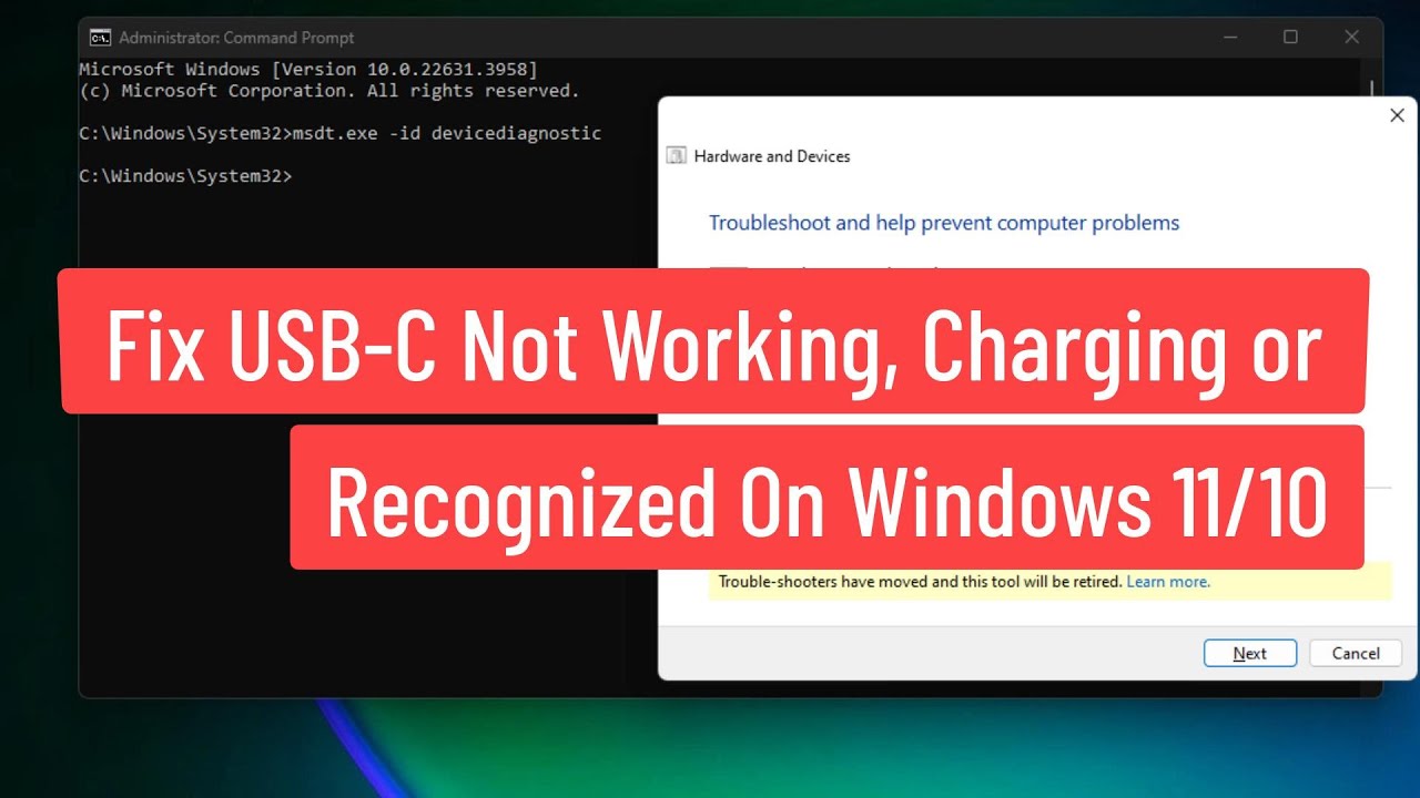 Fix USB-C Not Working, Charging or Recognized On Windows 11/10 - YouTube