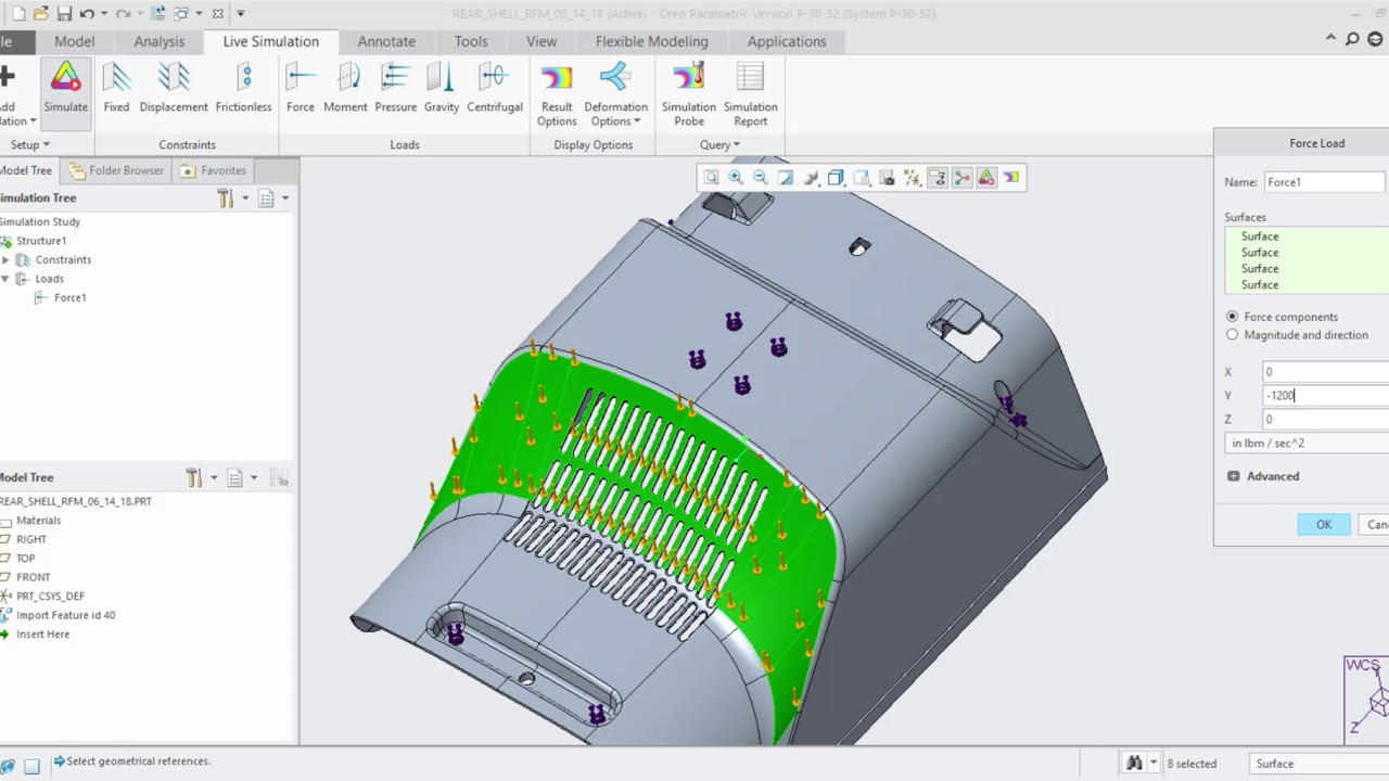 Basic simulation in creo 4 0 - YouTube