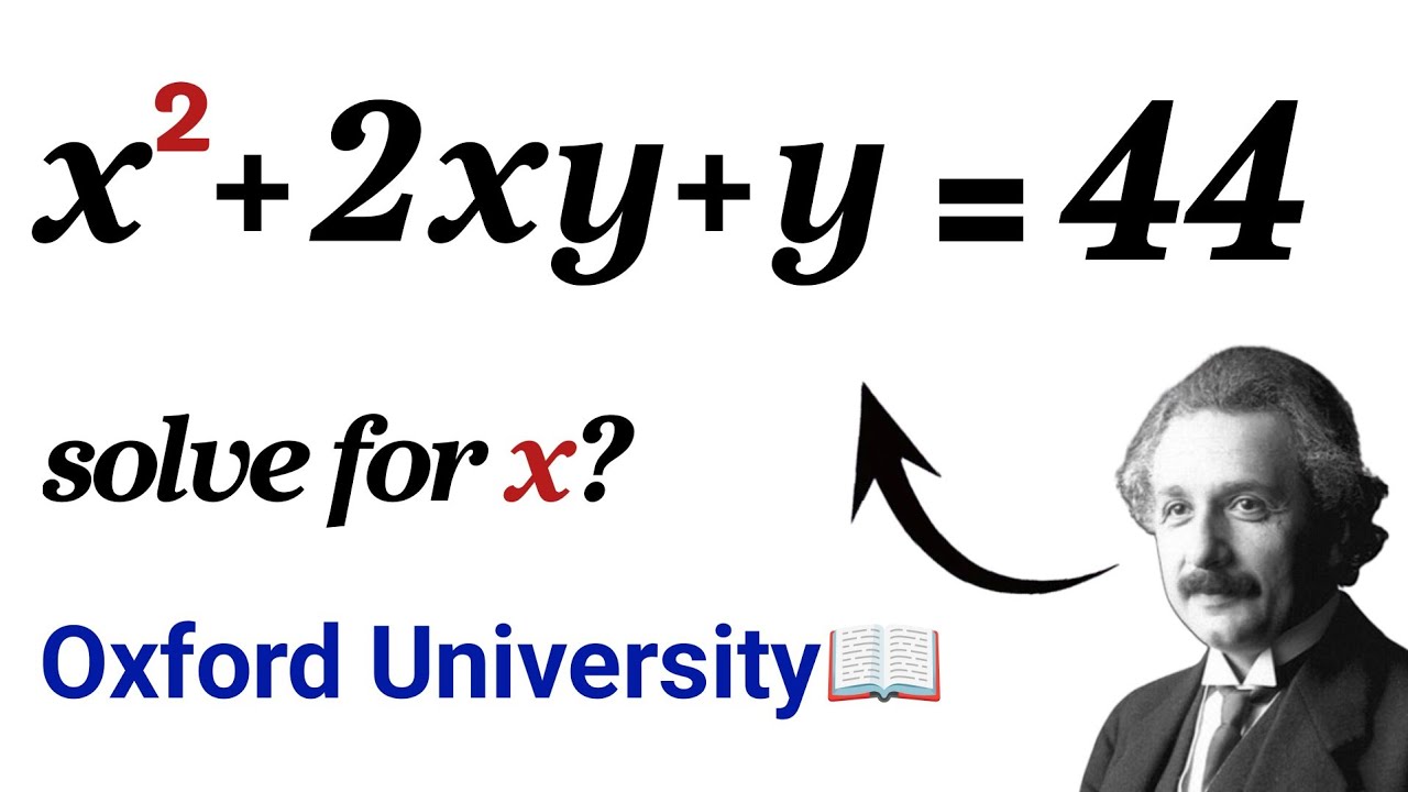A very tricky algebra question from Oxford Entrance Aptitude Test - YouTube