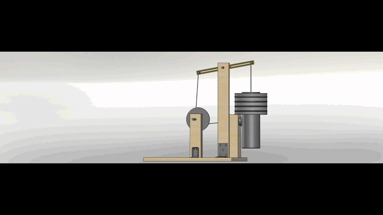 Walking Beam stirling engine animation - YouTube