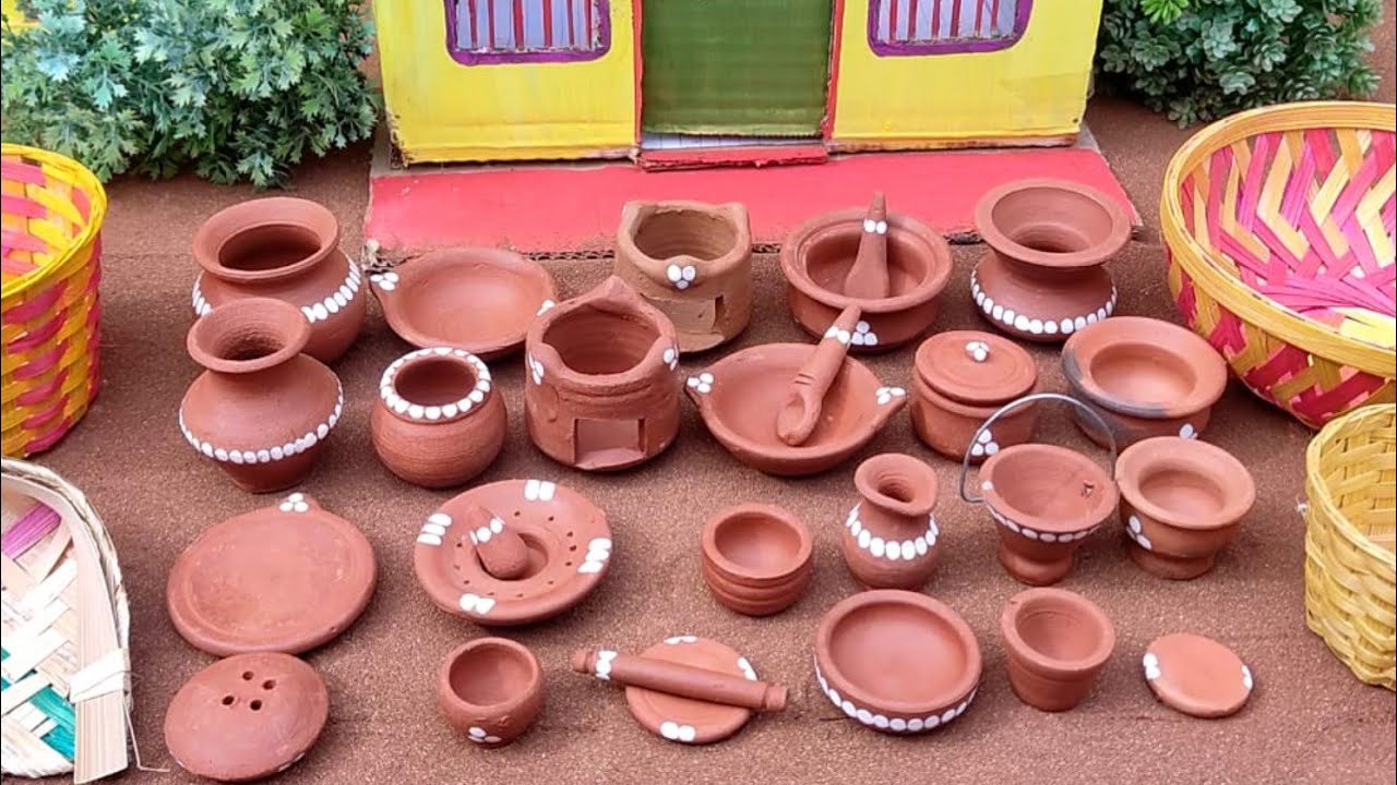 Miniature Clay Pots | Real Cooking Clay Items | Unboxing | Mini Food ...