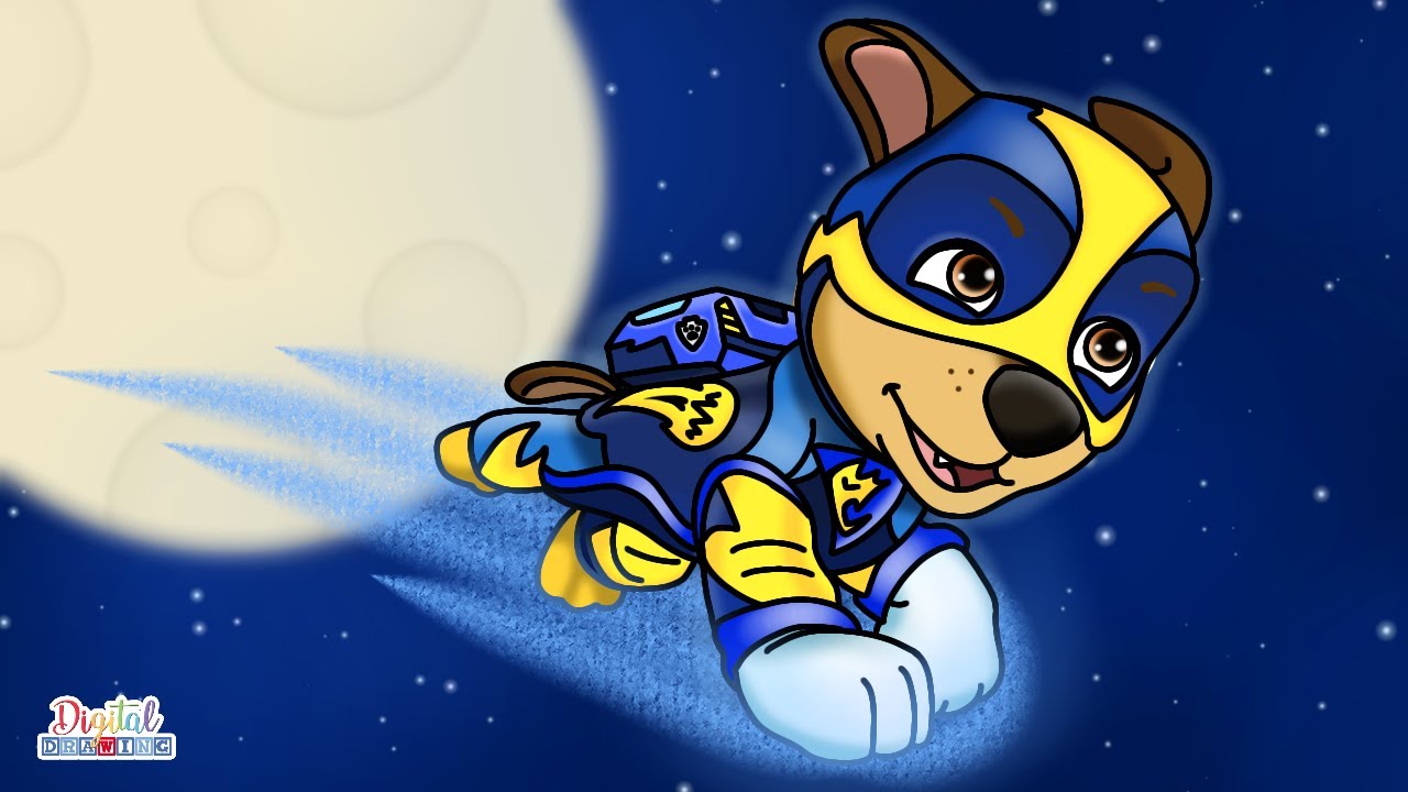 How to Easily Draw Paw Patrol Episodes 'Chase Mighty Pups is Flying to ...