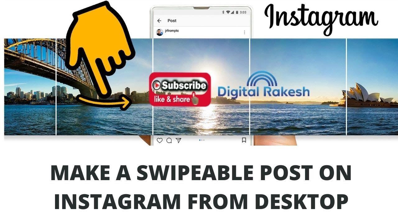 How to make a swipeable post on Instagram from desktop | carousel post ...