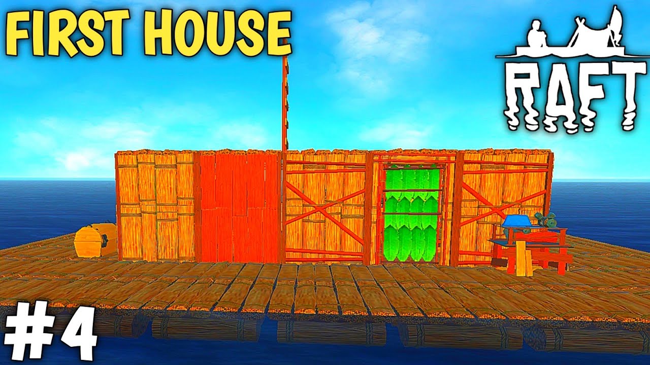 I BUILT MY FIRST HOUSE ! RAFT SURVIVAL HINDI GAMEPLAY #4 - YouTube