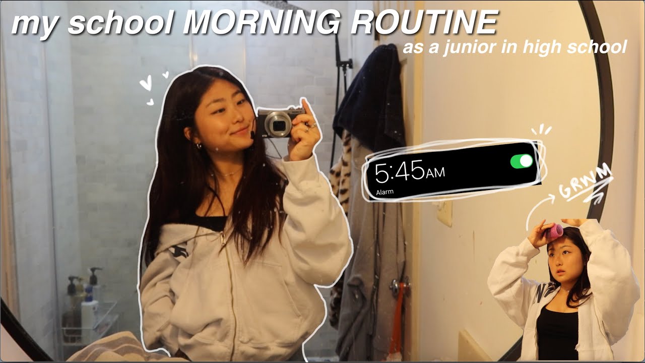 my school MORNING ROUTINE as a junior in high school + grwm *realistic ...