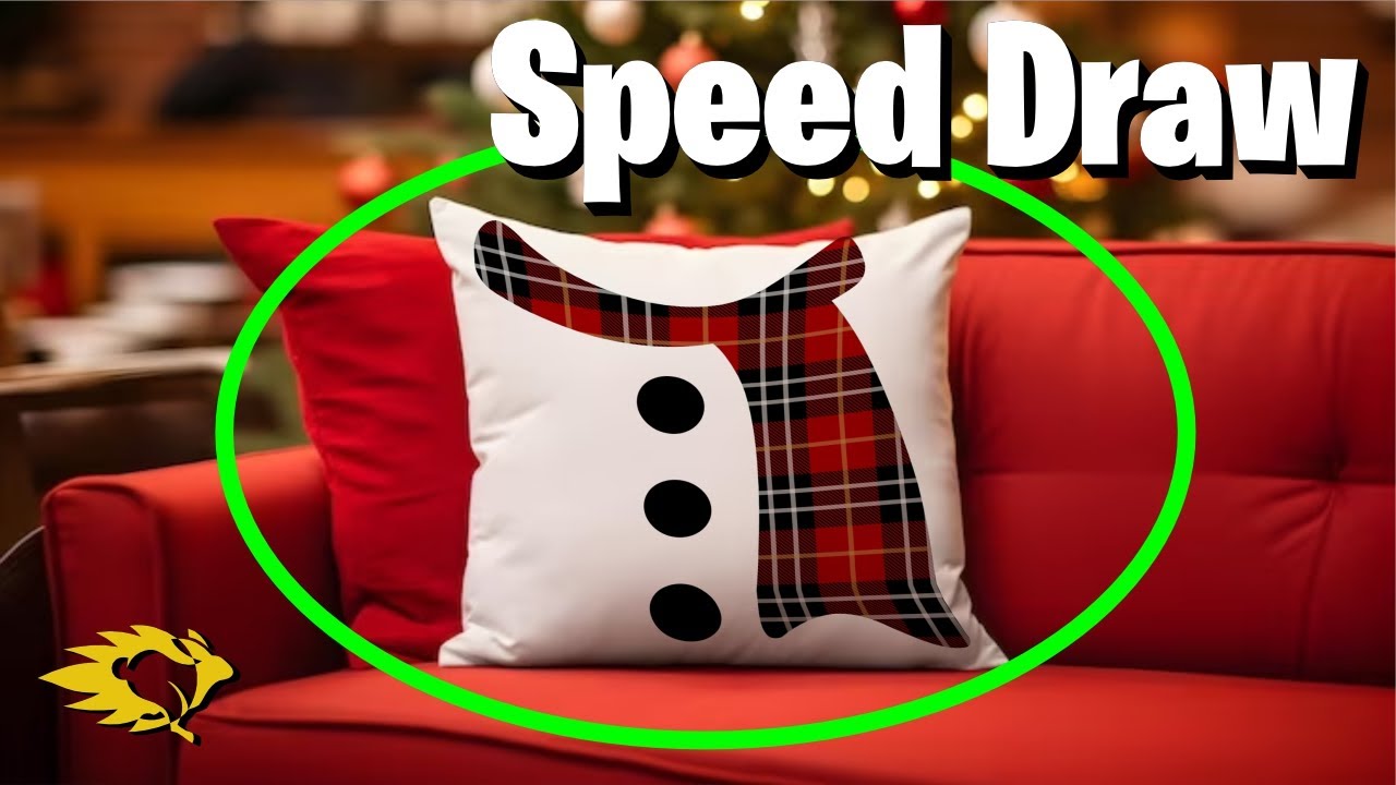 Cojín Muñeco de Nieve | Speed Draw en CorelDraw - YouTube