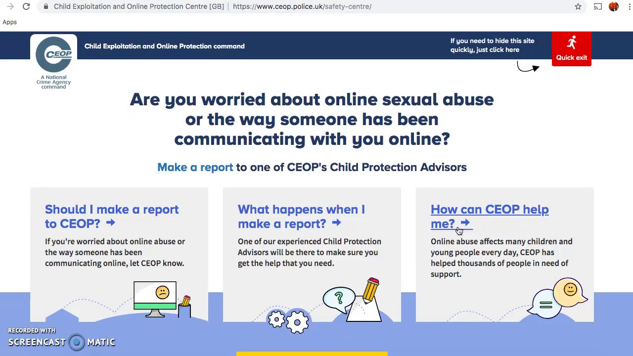 How to report to CEOP - YouTube