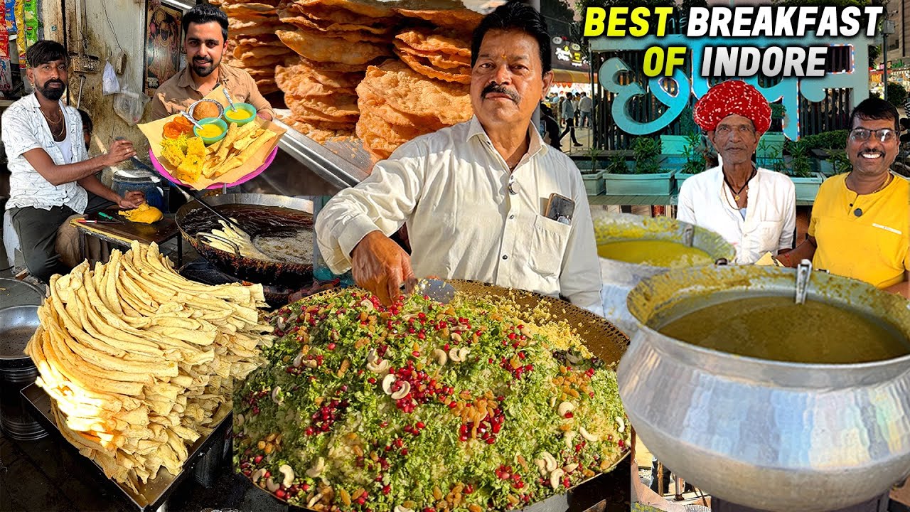 Indore Street Food Tour | Best Breakfast in Indore | Best Street Food ...