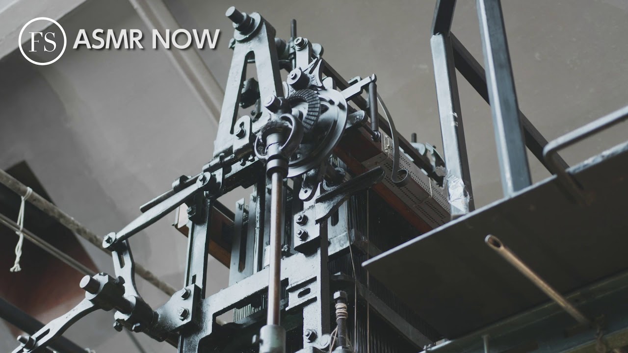 【ASMR MACHINE】110年前のウール織機〜110years old woven machine still working now ...