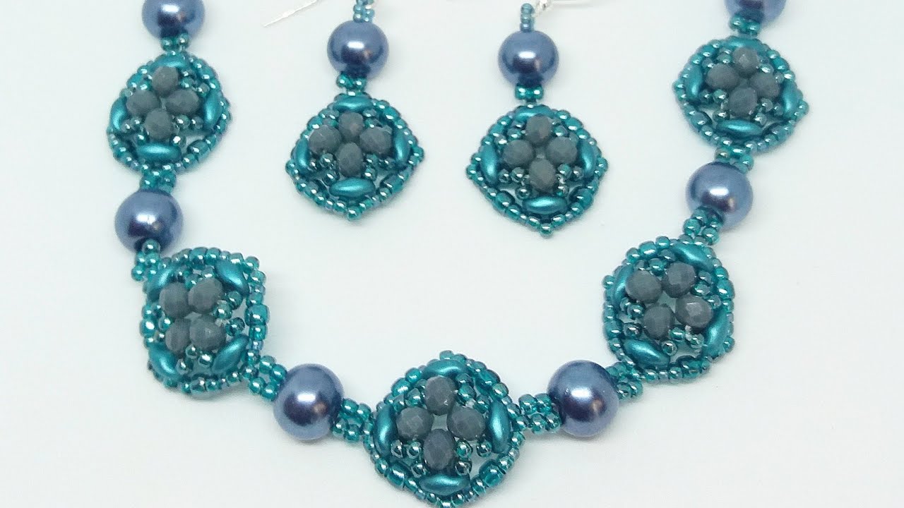 DIY- Video Tutorial Bracciale e Orecchini "Rombo" #earrings #bracelets #beads - YouTube