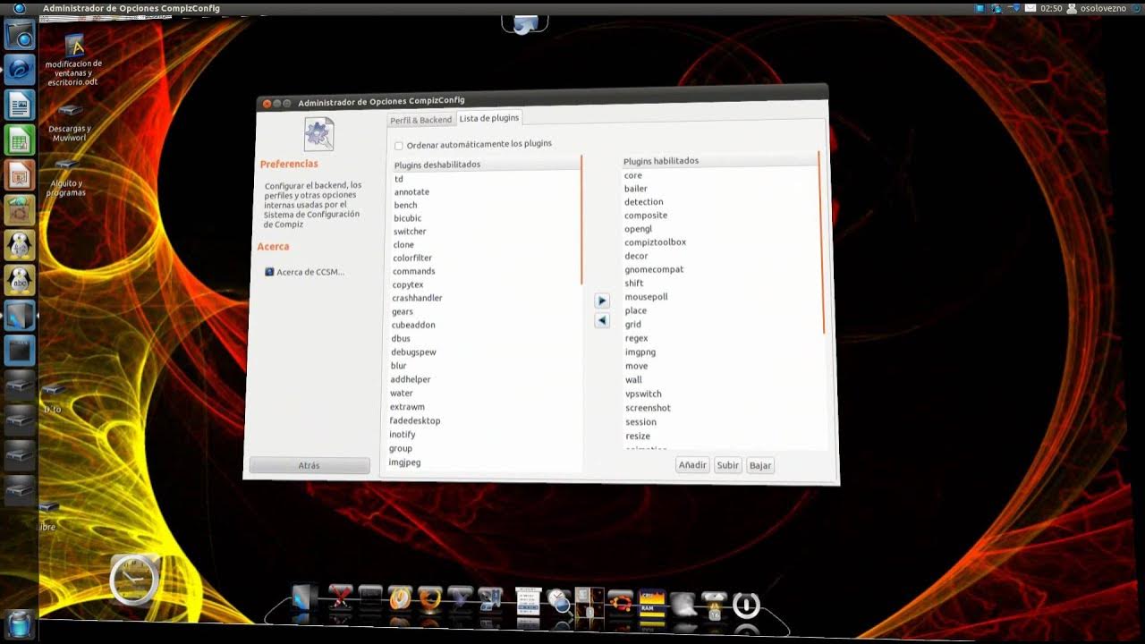 Efectos visuales Ubuntu 11.04 Lucid Lynx (Compiz Fusion) - YouTube