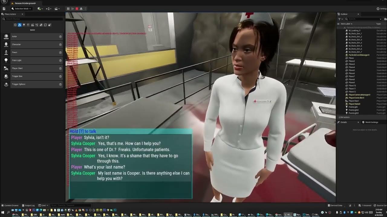 UE 5.1 Game Development w/ GPT4/AI NPC (Nurse wants help off'ing her Boss!) - YouTube
