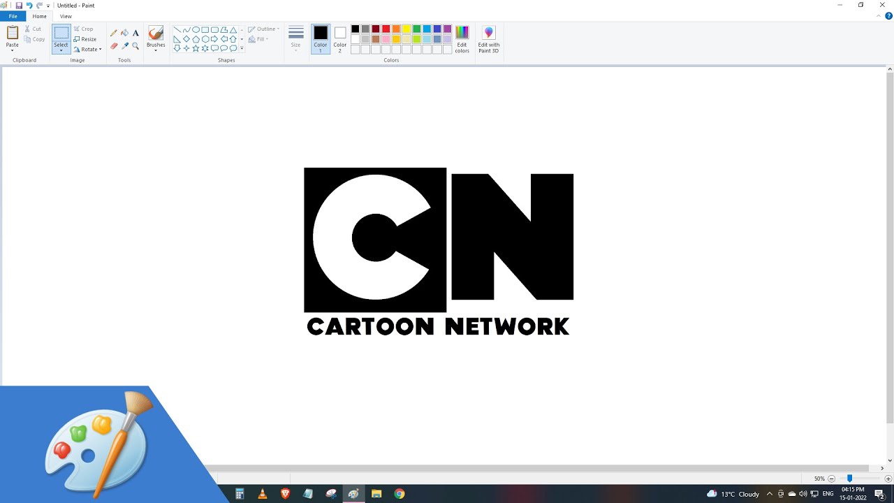 How to draw CARTOON NETWORK logo using MS Paint - YouTube