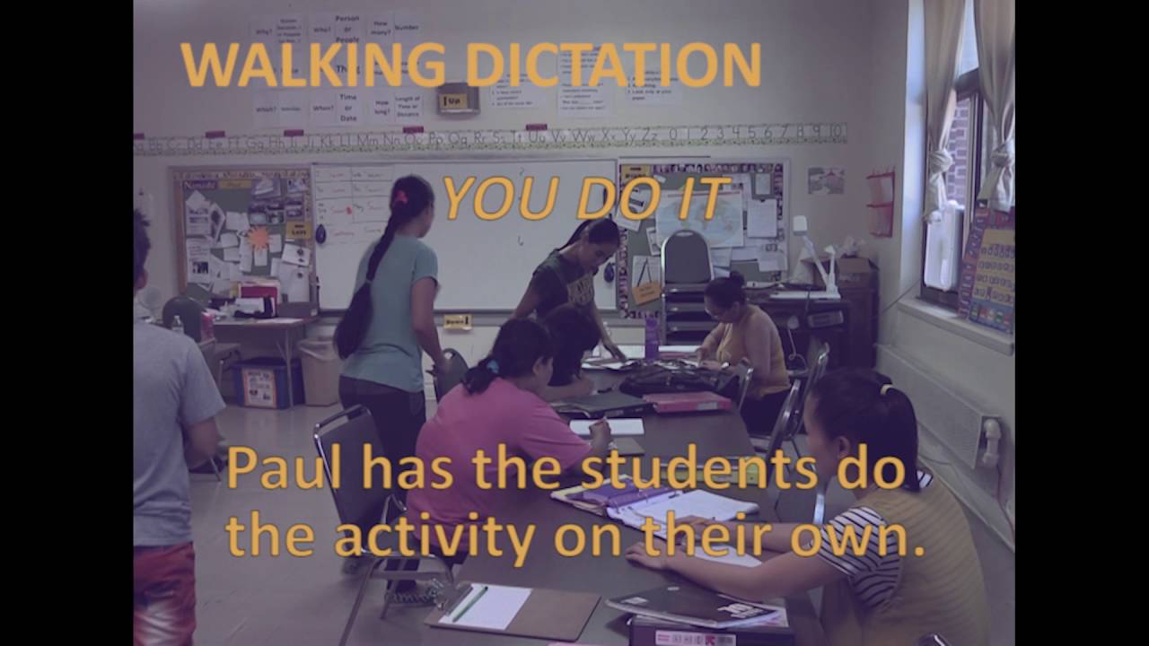 Adult ESL Activities: Walking Dictation (full version) - YouTube