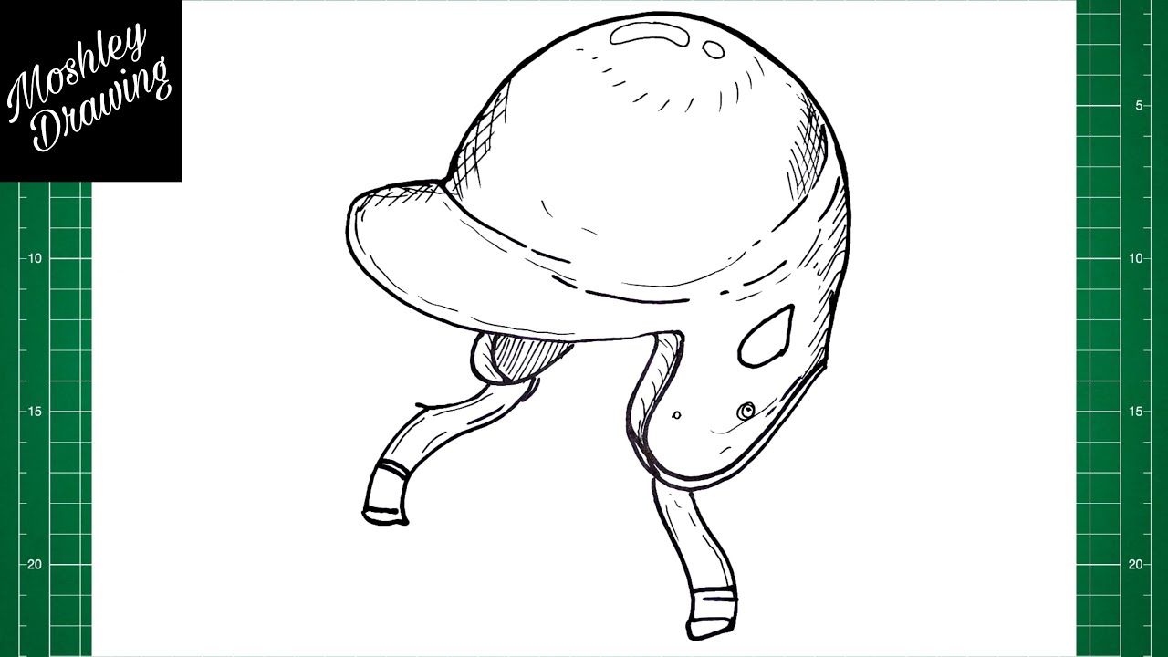 How to Draw a Baseball Helmet - YouTube