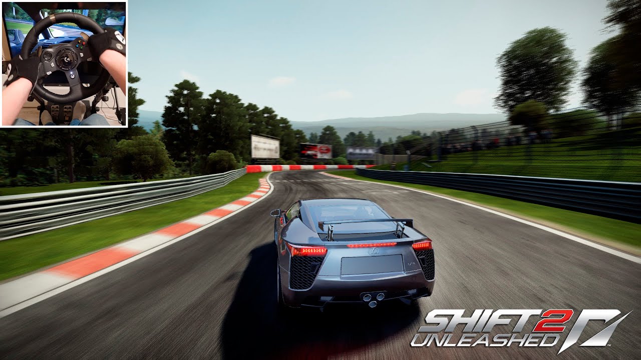 NFS SHIFT 2 UNLEASHED | LEXUS LFA | NURBURGRING | STEERING WHEEL GAMEPLAY - YouTube