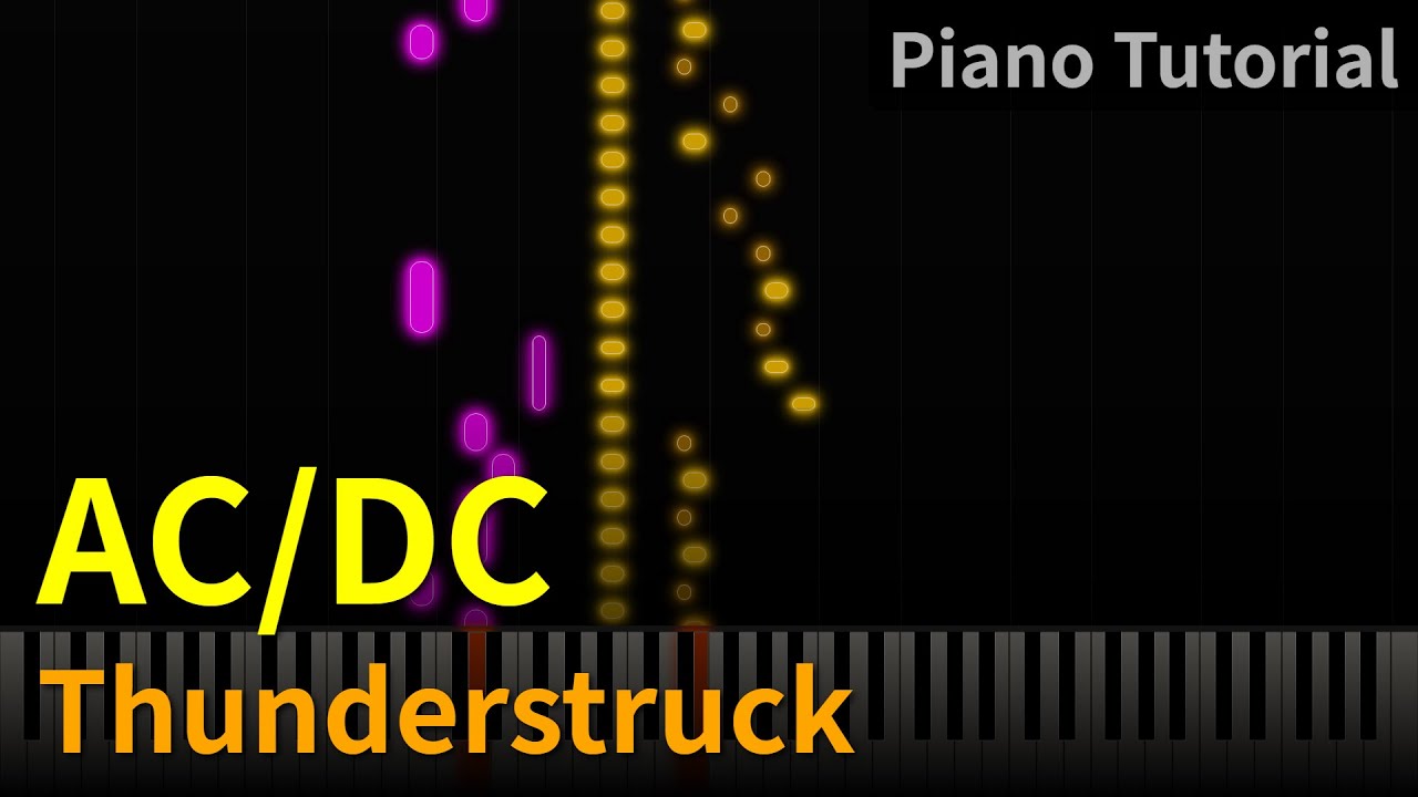 Thunderstruck from AC/DC MEDIUM Piano Tutorial - YouTube