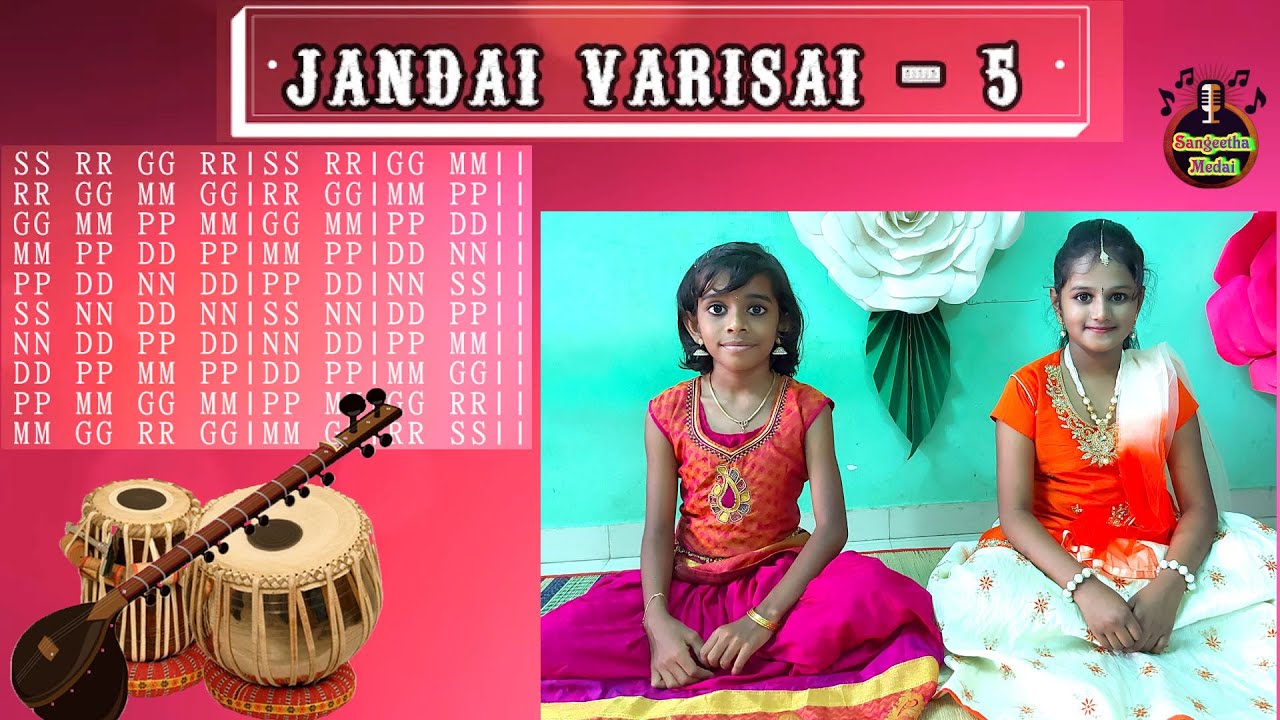 jandai Varisai 5| carnatic music | 2nd lesson| jandai varisai 3 speed ...