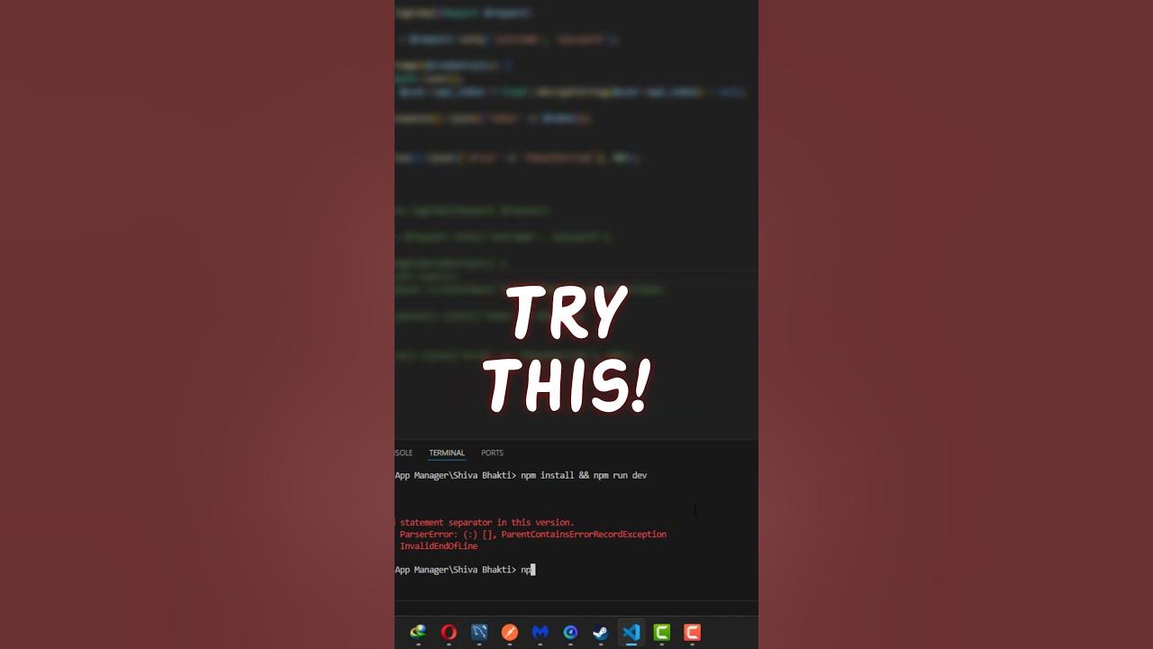 Npm Install Andand Npm Run Dev Error Fix Nodejs Laravel Youtube