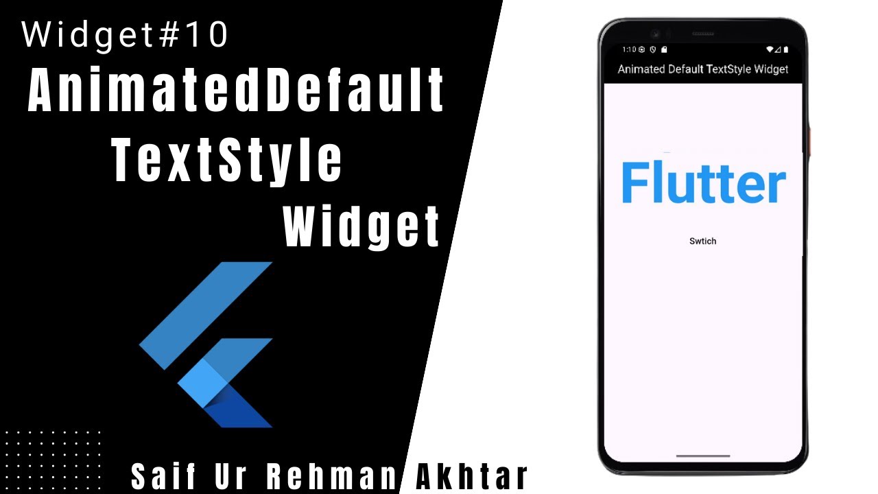 Flutter AnimatedDefaultTextStyle Explained | Flutter Animation Tutorial for Beginners - YouTube