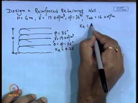 Mod-01 Lec-30 Reinforced Retaining Wall - YouTube