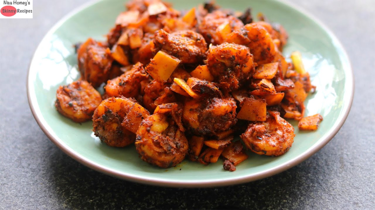 Prawns Roast Recipe - Kerala Style Chemmeen Roast - ചെമ്മീൻ റോസ്‌റ്റ് ...