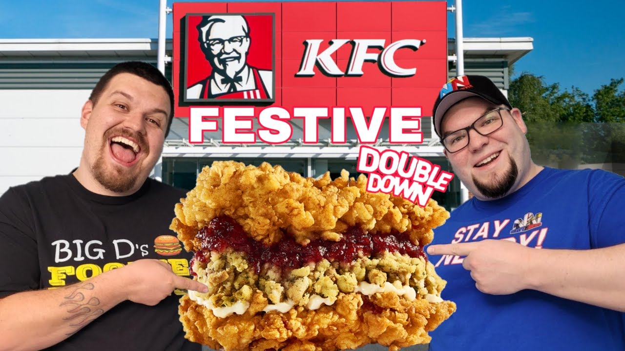 NEW KFC Festive Double Down Review! - YouTube
