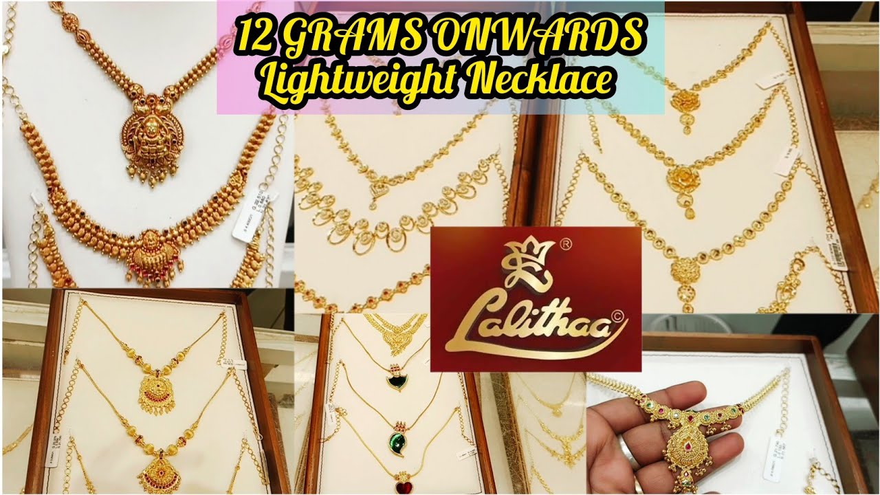 LALITHAA JEWELLERY 💞 Lightweight Necklace 12 Gram Onwards 🥳 antique ...