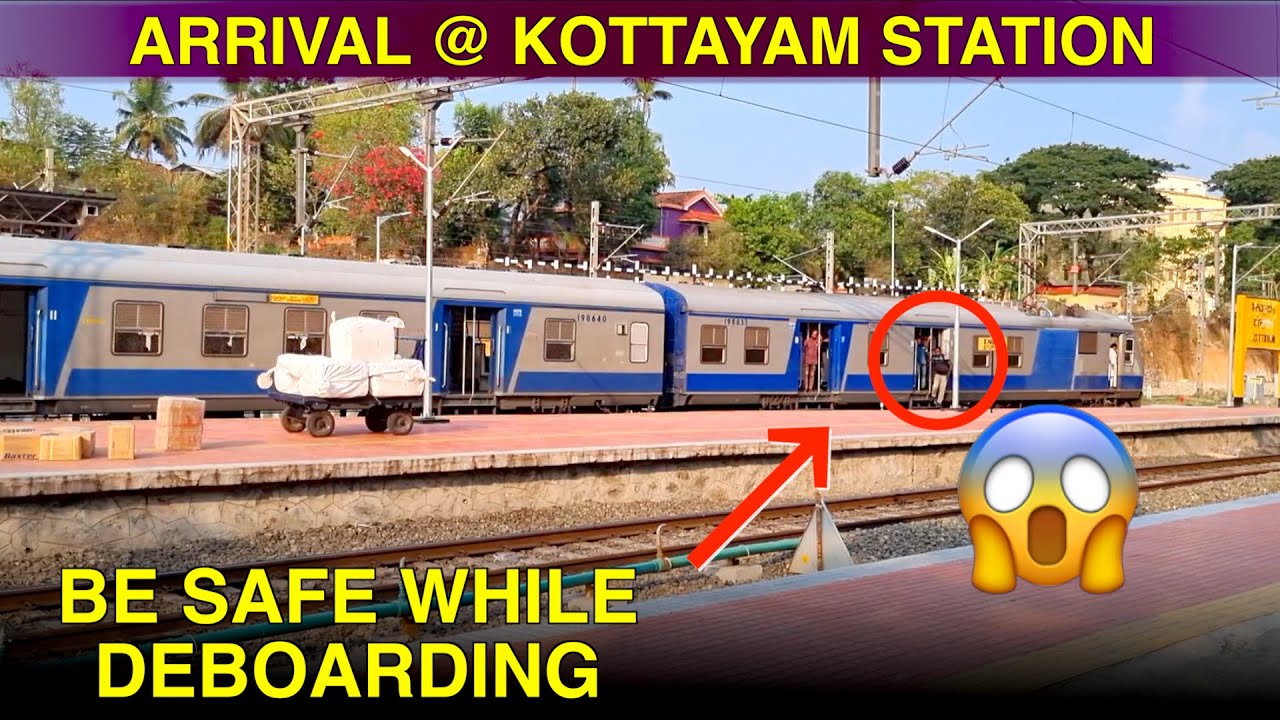 Arrival At Kottayam Railway Station | 06786 Kollam - Kottayam MEMU ...