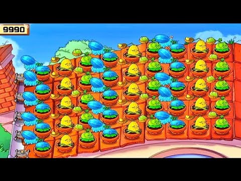 Pvz | Putting Plants in One Line Gameplay | 5 Flags Completed Gameplay ...