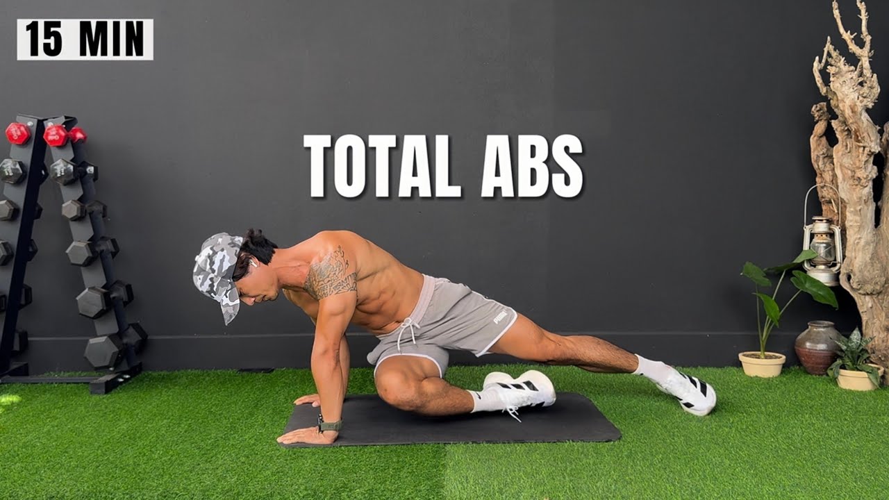 15 Min Total Abs Workout | Get Stronger Abs at Home ( No Equipment ...