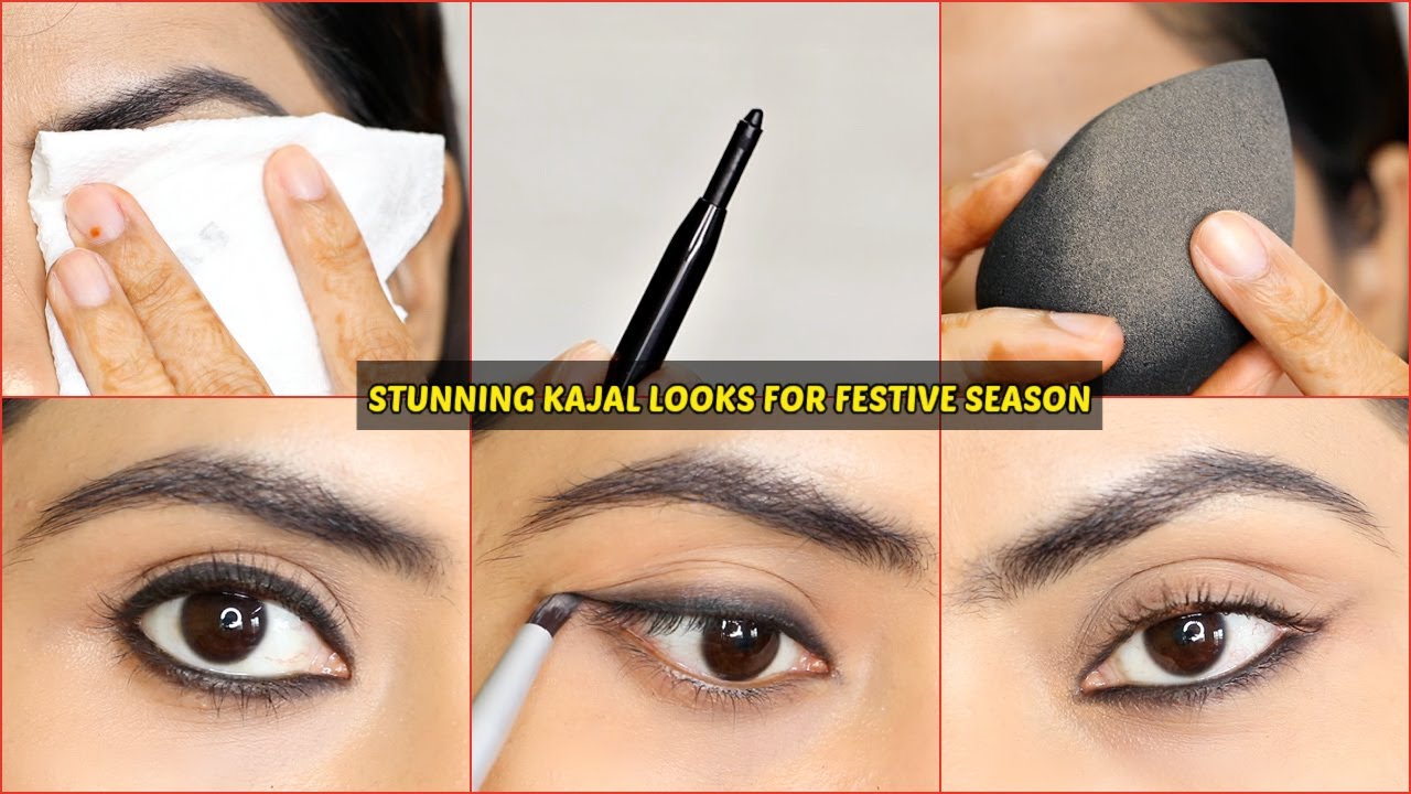 Beginners Stunning & Easy Kajal Looks for Festive Season 👁 #tips to ...