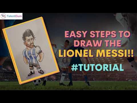 Step by Step Messi Drawing | Sketching Tutorial | Online Art and Craft Classes - YouTube