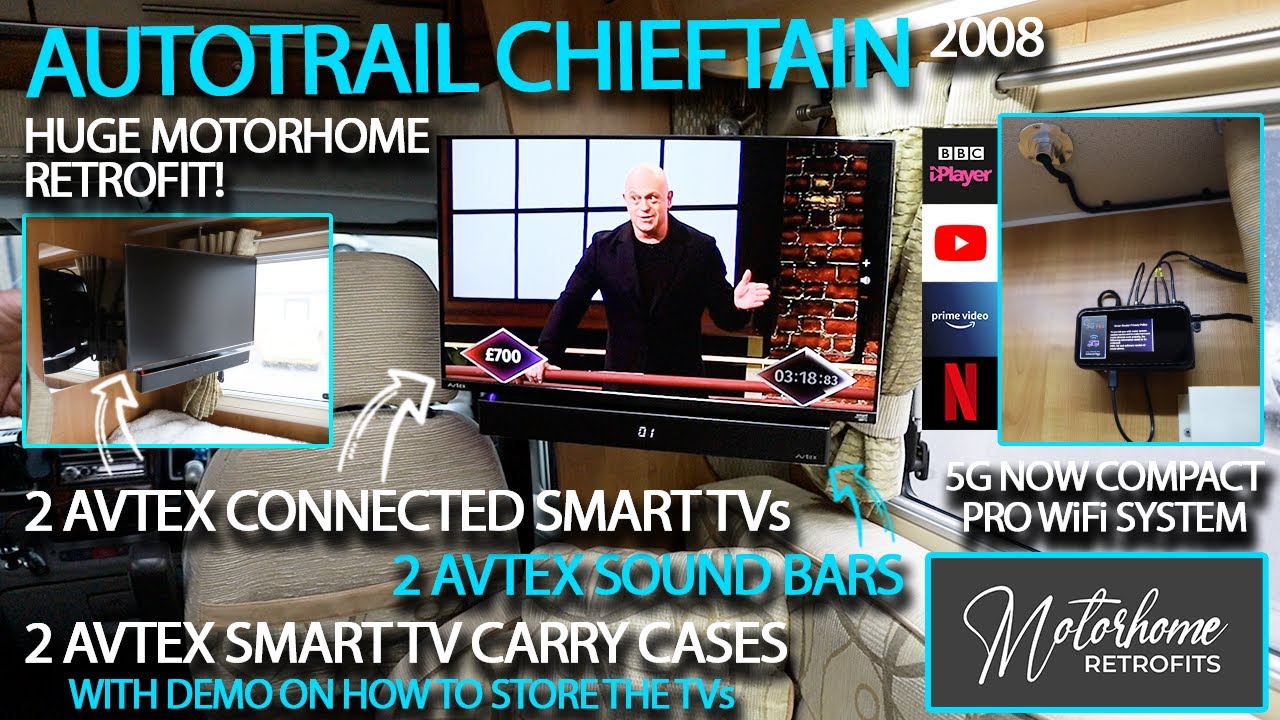 Huge Motorhome Retrofit! Avtex TVs, Soundbars, Carry-Cases & 5G Compact ...
